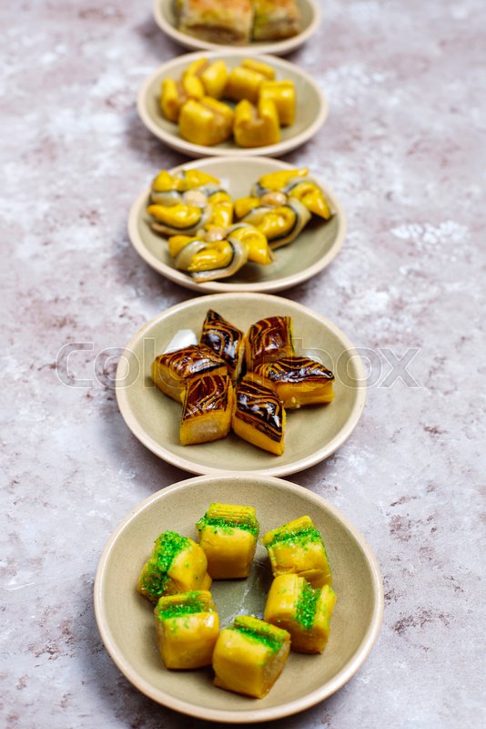 Traditional oriental sweets with ... | Stock image | Colourbox