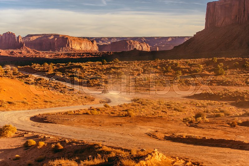 Rural Arizona Sandy Desert Road. ... | Stock image | Colourbox