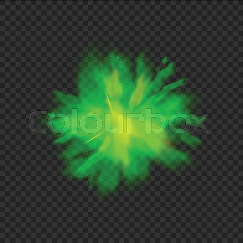 Isolated green powder explosion - ... | Stock vector | Colourbox