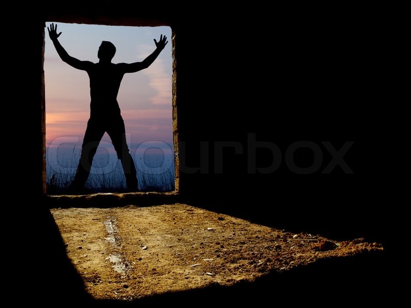 Man in window | Stock image | Colourbox