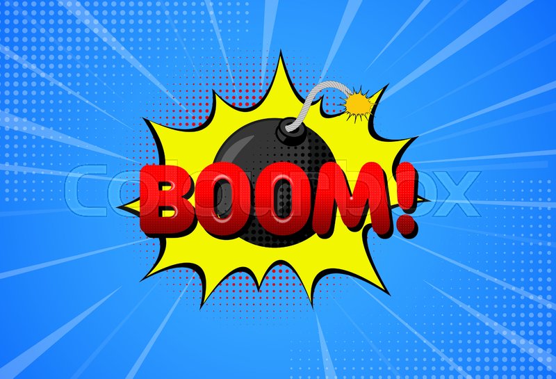 Background with Bomb in Pop Art Style. ... | Stock vector | Colourbox