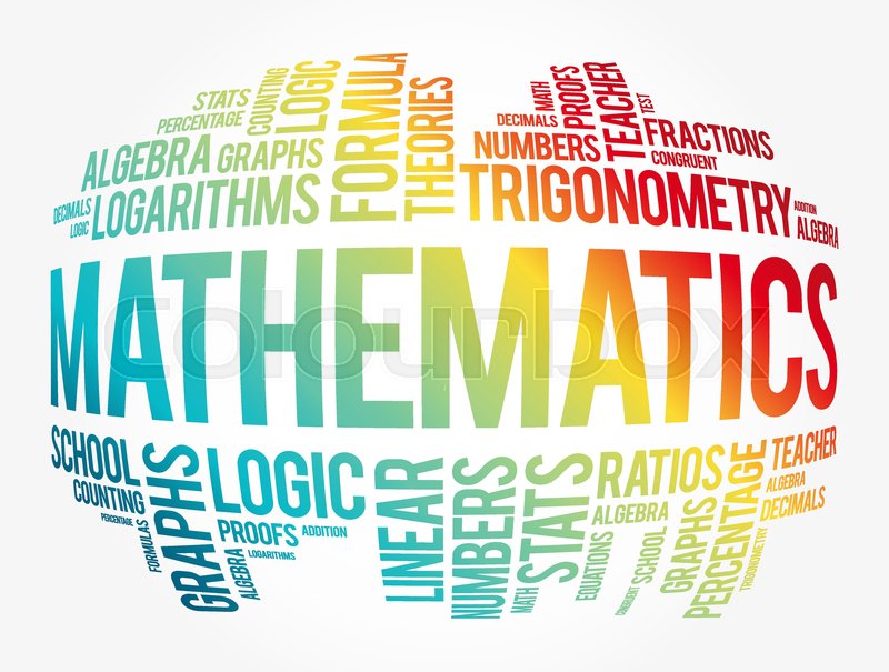 Mathematics word cloud collage, ... | Stock vector | Colourbox