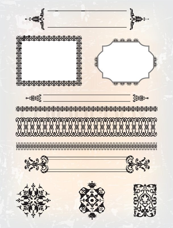 Set of abstract frame pattern | Stock vector | Colourbox