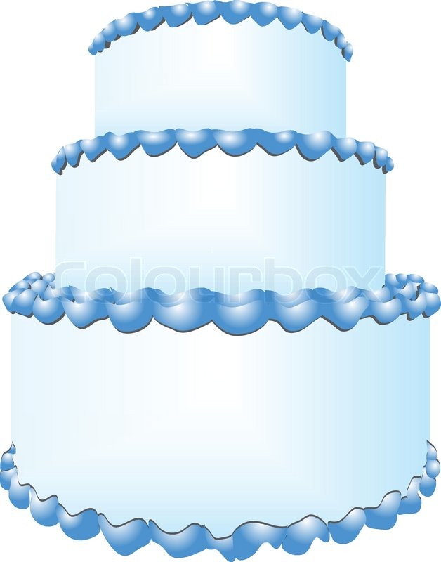 Three tiers of cake | Stock vector | Colourbox