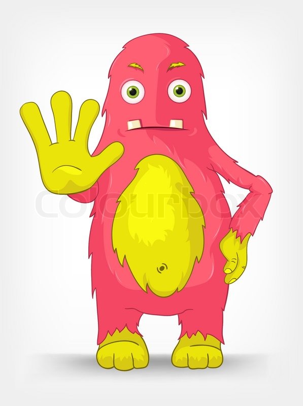Funny Monster Stop | Stock vector | Colourbox
