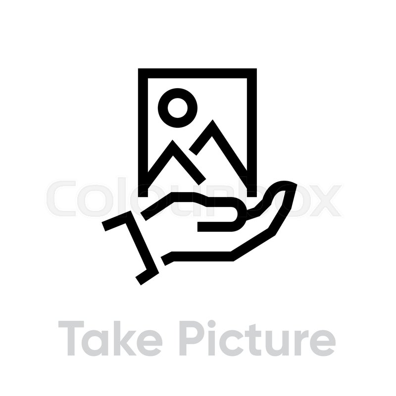Take Picture icon. Editable Vector ... | Stock vector | Colourbox