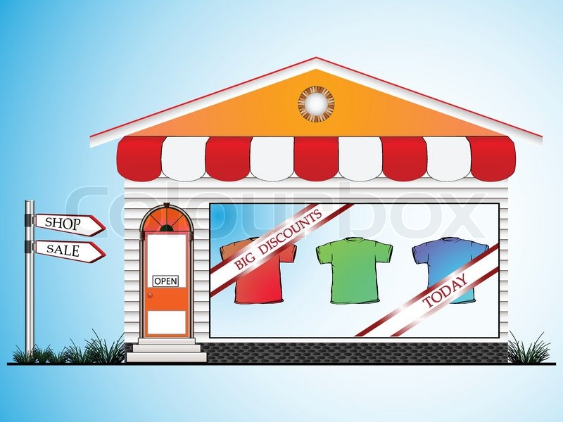 Clothes shop | Stock vector | Colourbox