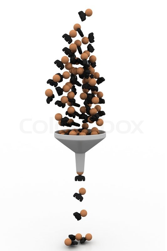 Business people Crowd, Funnel | Stock image | Colourbox