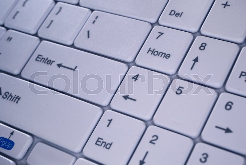 Close up of keyboard of a modern laptop | Stock image | Colourbox