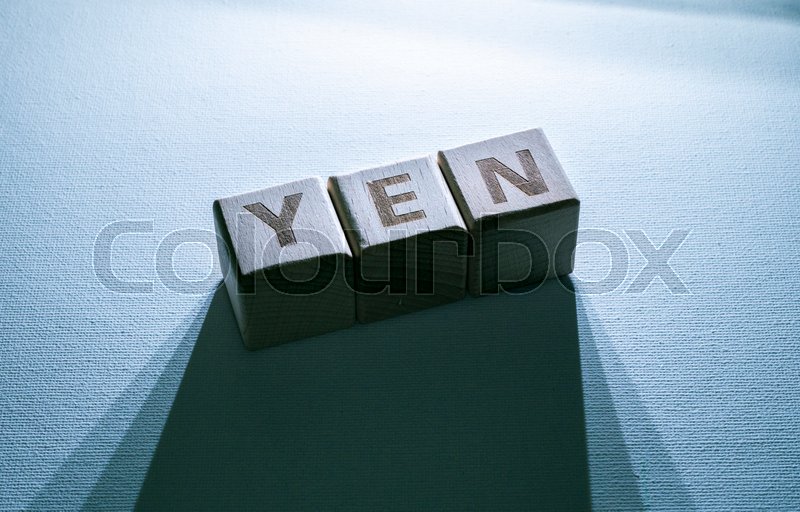 Yen Word Written On Wood Blocks | Stock image | Colourbox