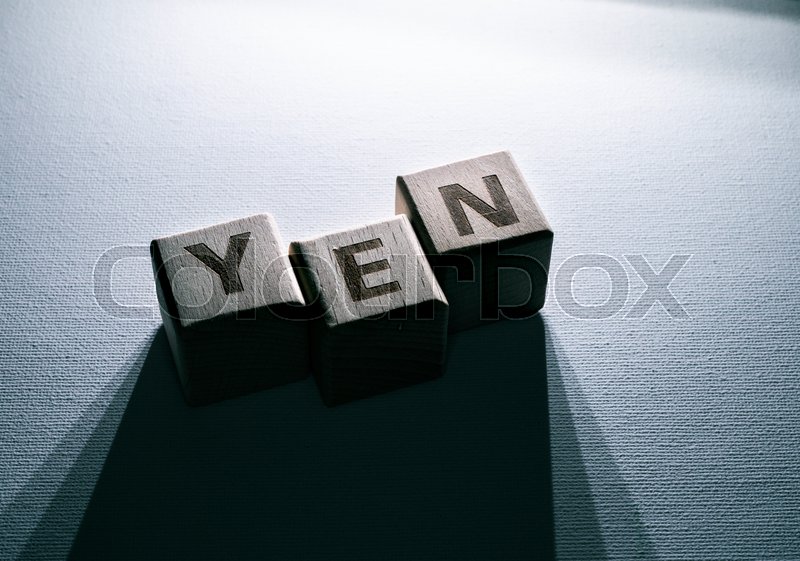 Yen Word Written On Wood Blocks | Stock image | Colourbox