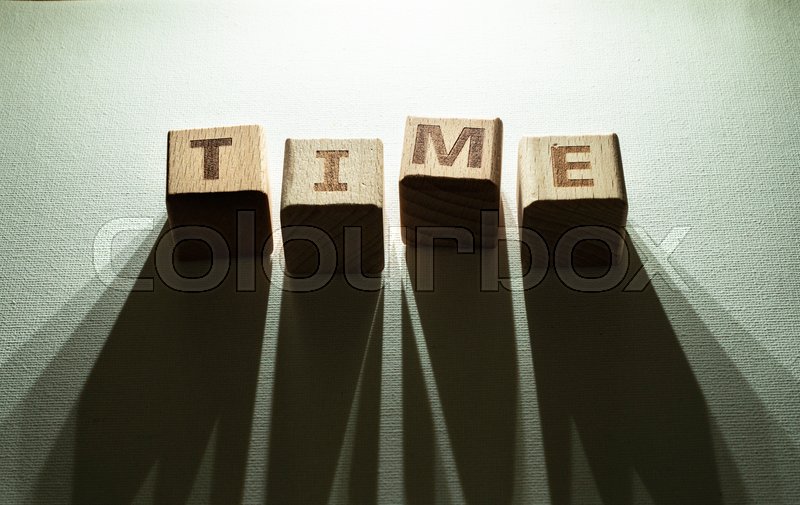 Time Word Written On Wood Blocks | Stock image | Colourbox