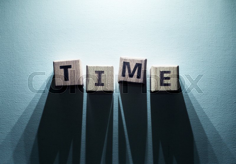 Time Word Written On Wood Blocks | Stock image | Colourbox