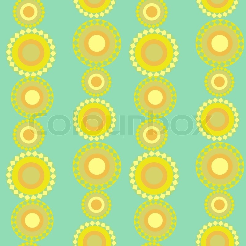 Seamless decorative circles stripes ... | Stock Vector | Colourbox