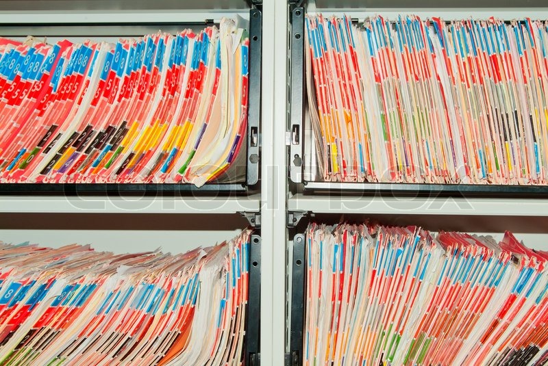 Medical Records folders | Stock image | Colourbox
