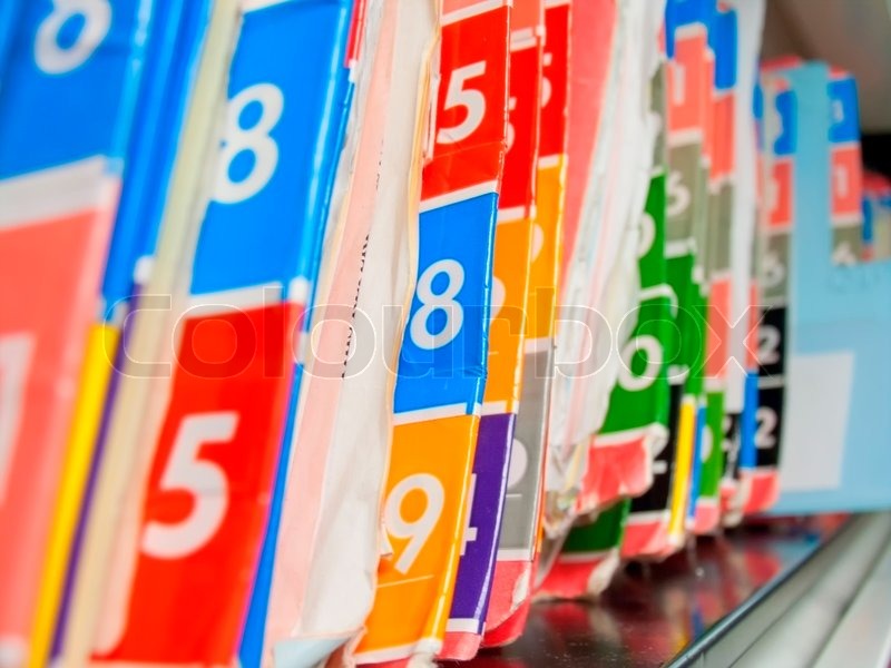 Medical Records folders | Stock image | Colourbox