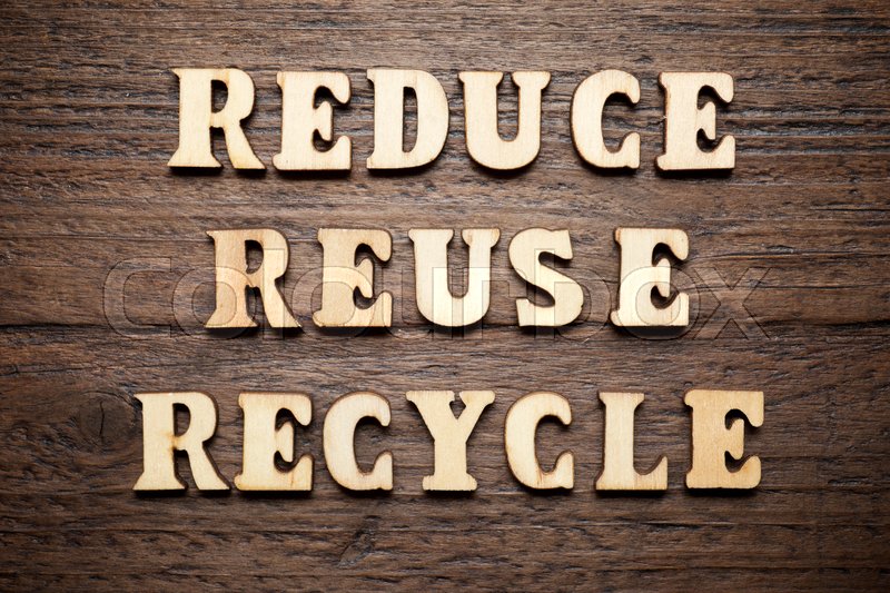 Reduce, Reuse and Recycle words on a ... | Stock image | Colourbox