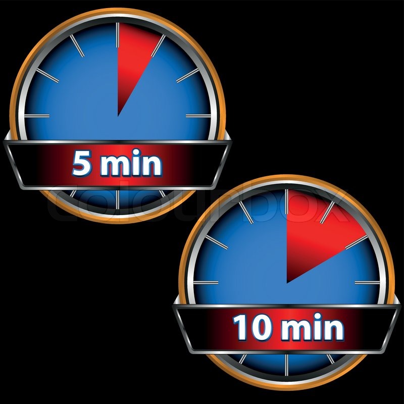 Five and ten minutes icon | Stock vector | Colourbox