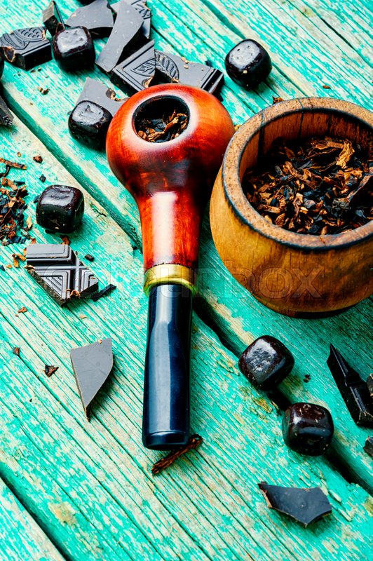 Chocolate flavored tobacco for smoking ... | Stock image | Colourbox