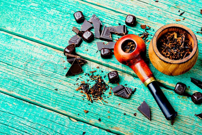 Chocolate flavored tobacco for smoking ... | Stock image | Colourbox