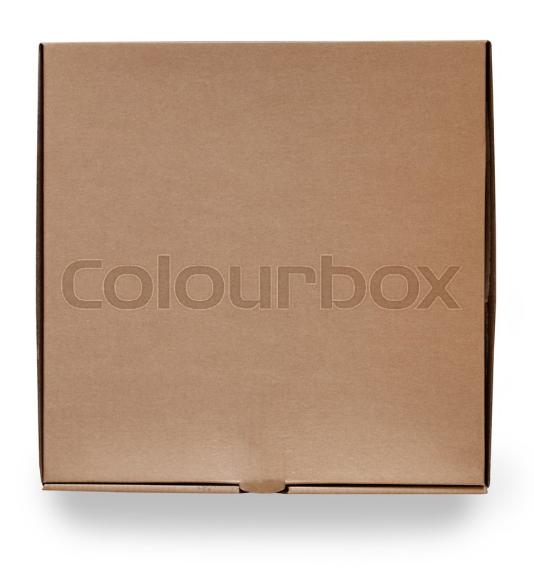 Cardboard box for food delivery ... | Stock image | Colourbox