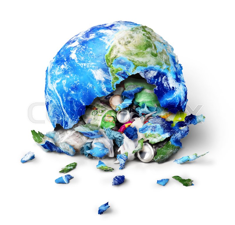 Global pollution concept. A planet ... | Stock image | Colourbox
