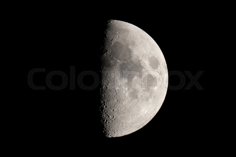 Phases of the Moon. Half moon ... | Stock image | Colourbox