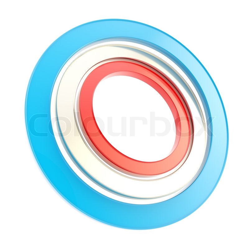 Red, blue and white copyspace round ... | Stock image | Colourbox