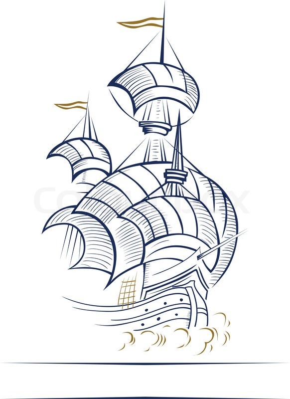 Segelboot-Symbol | Stock-Vektor | Colourbox