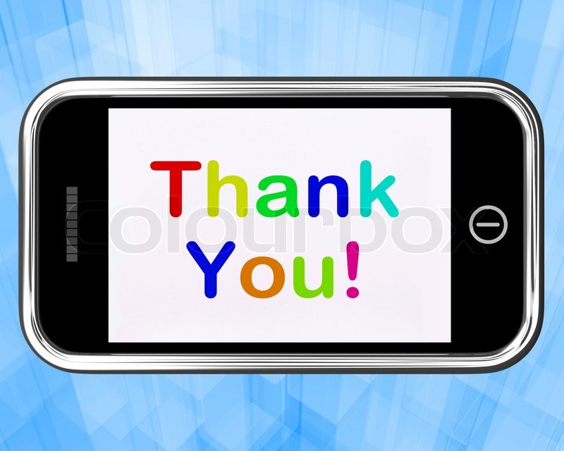 Thank You Message As Thanks Sent On ... | Stock image | Colourbox