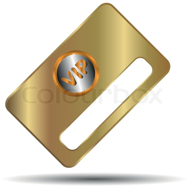 Gold vip card | Stock vector | Colourbox