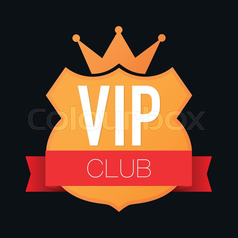 Vip club label on Black background. ... | Stock vector | Colourbox