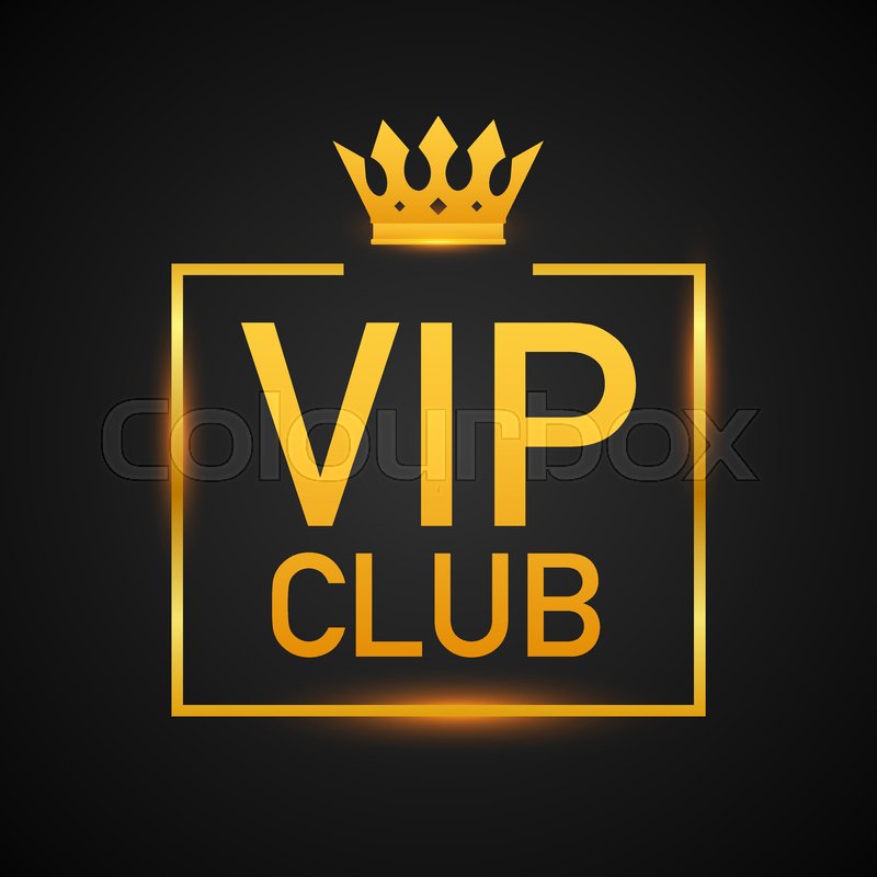 Vip club label on Black background. ... | Stock vector | Colourbox