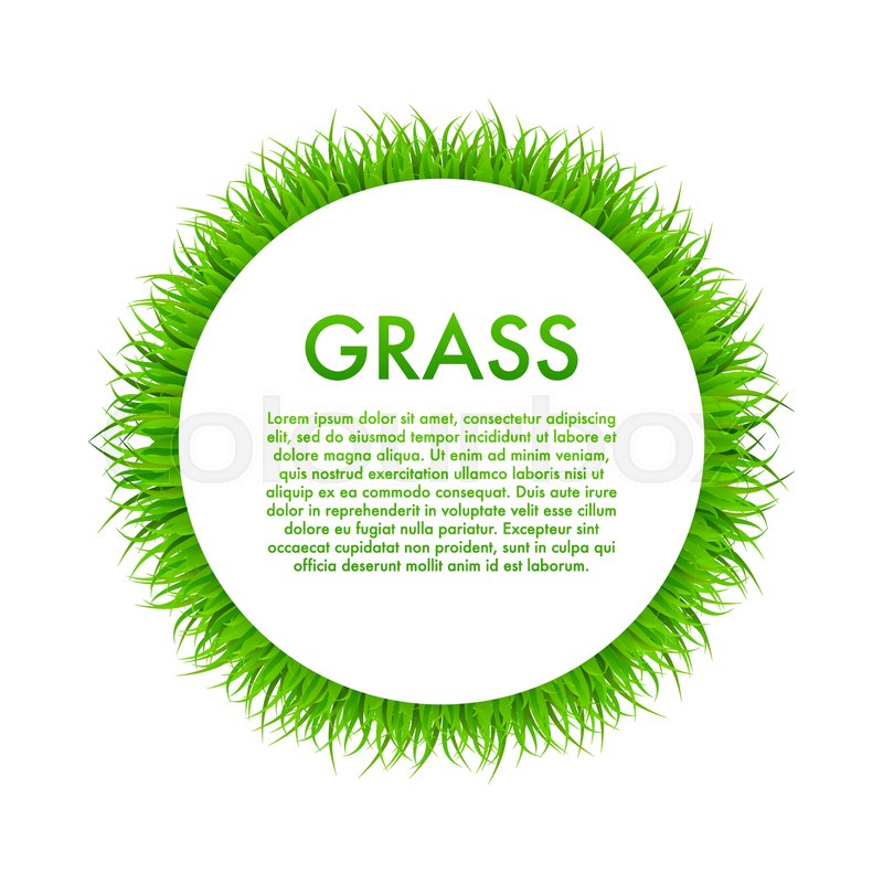 Circle With Grass, Frame. Vector stock ... | Stock vector | Colourbox