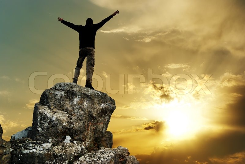 Man on top | Stock image | Colourbox