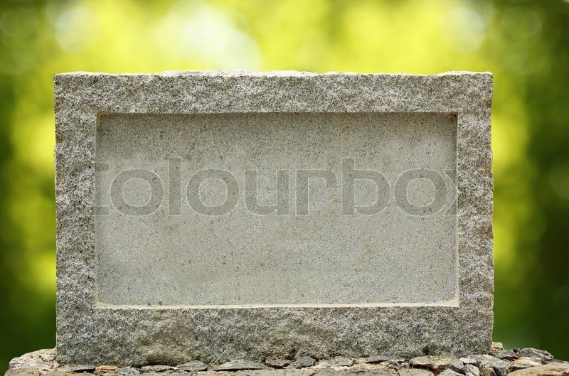 Empty granite signboard with border & ... | Stock image | Colourbox