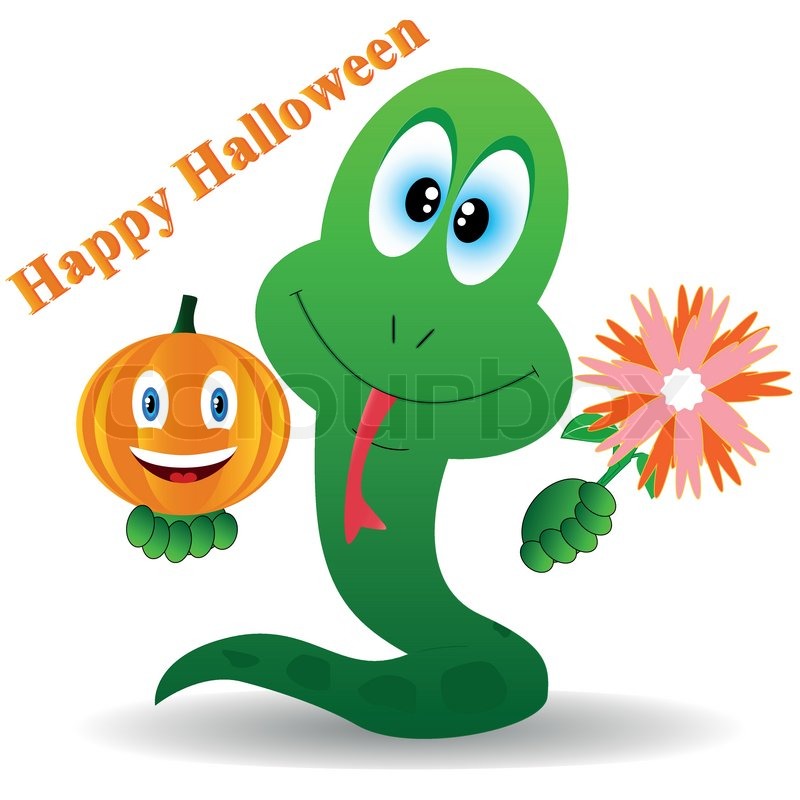 Snake in a Halloween | Stock vector | Colourbox
