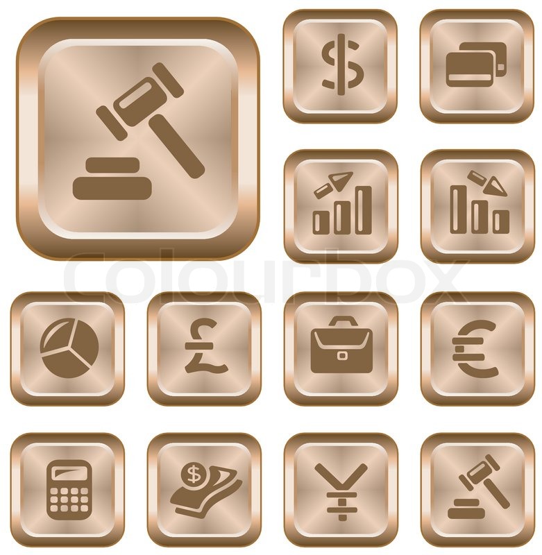 Finance button set | Stock vector | Colourbox