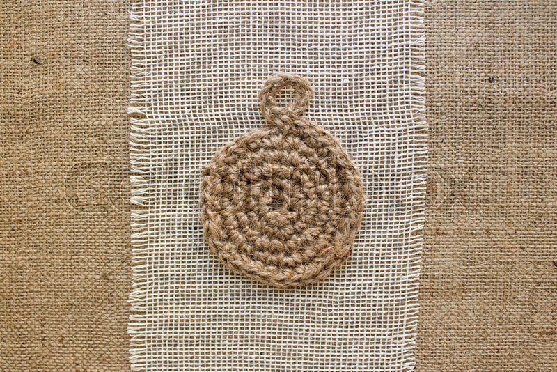 Close up of natural hand made jute ... | Stock image | Colourbox