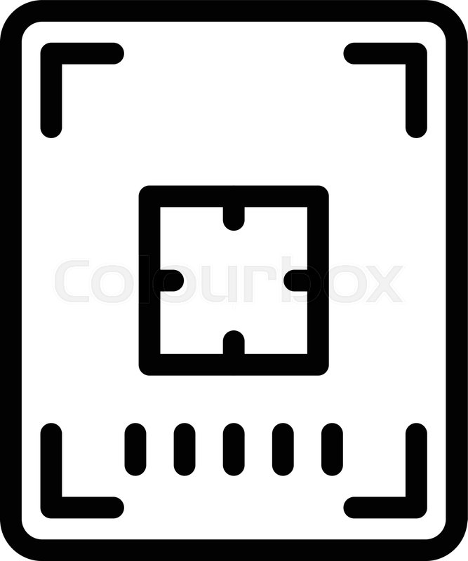 Screen record frame icon. Outline ... | Stock vector | Colourbox