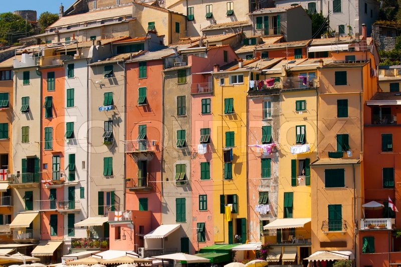 Row Houses, Portovenere, Italy | Stock image | Colourbox