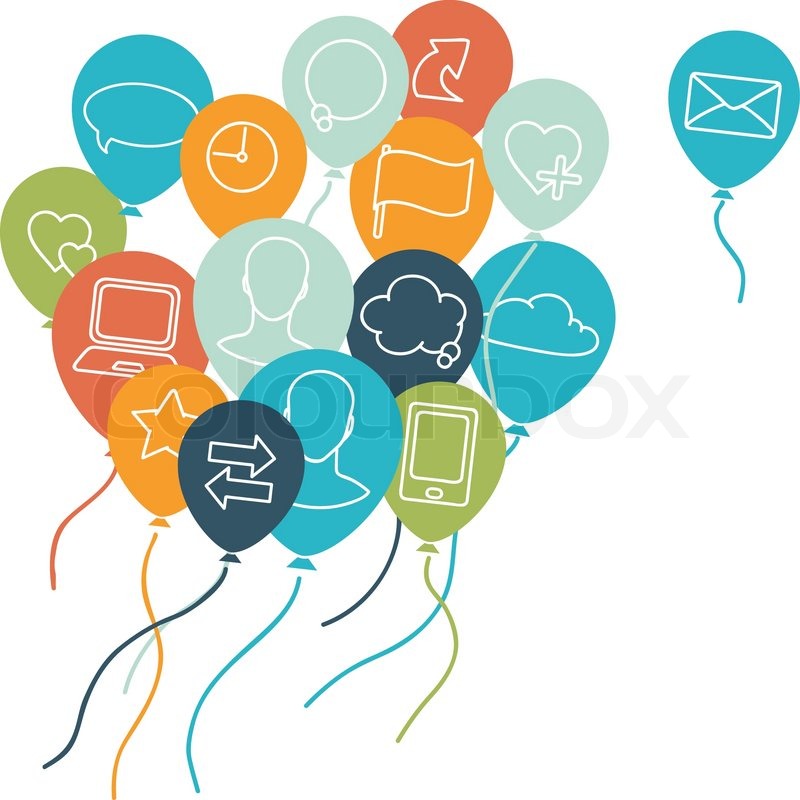 Social media, communication background ... | Stock vector | Colourbox