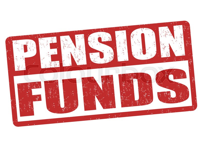 Pension funds sign or stamp on white ... | Stock vector | Colourbox