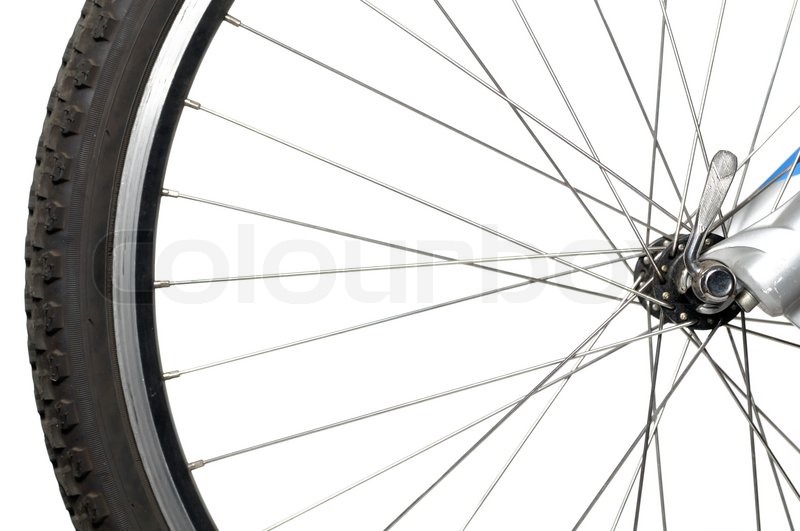 Bicycle Wheel on White Background | Stock image | Colourbox