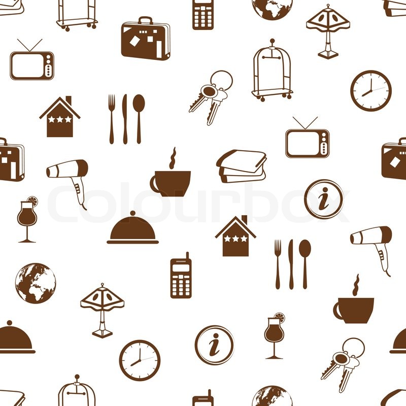 Hotel seamless pattern | Stock vector | Colourbox