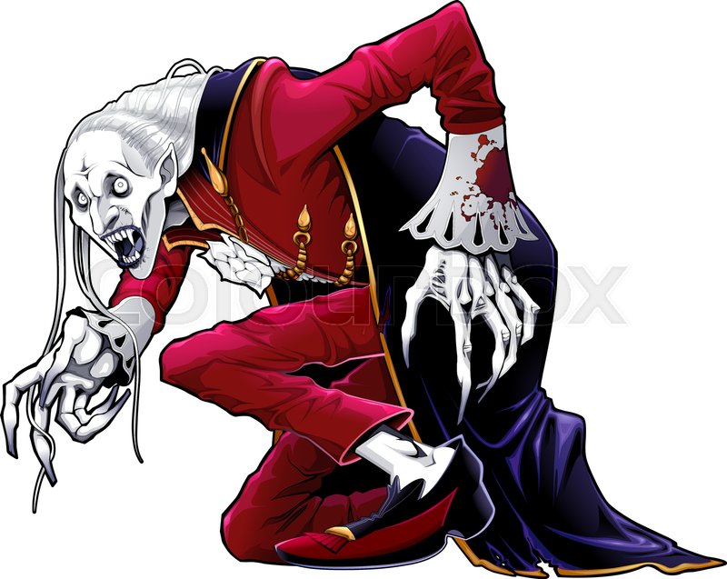 Portrait of a vampire. Vector horror ... | Stock vector | Colourbox