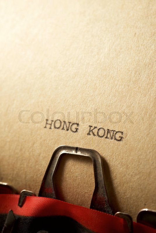 Hong Kong text written on a paper. | Stock image | Colourbox