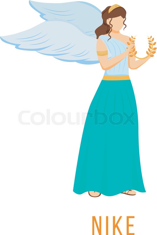 Nike flat vector illustration. Goddess ... | Stock vector | Colourbox