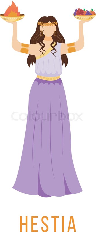 Hestia flat vector illustration. ... | Stock vector | Colourbox