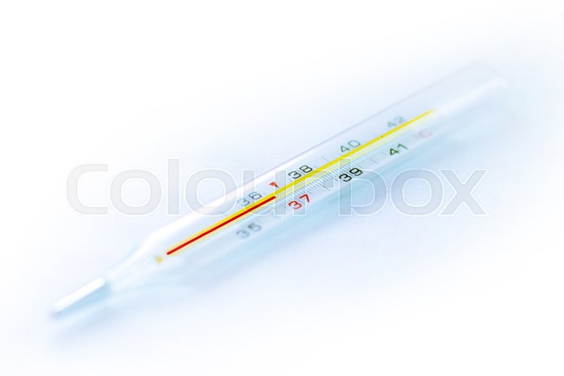 Thermometer shows normal human ... | Stock image | Colourbox